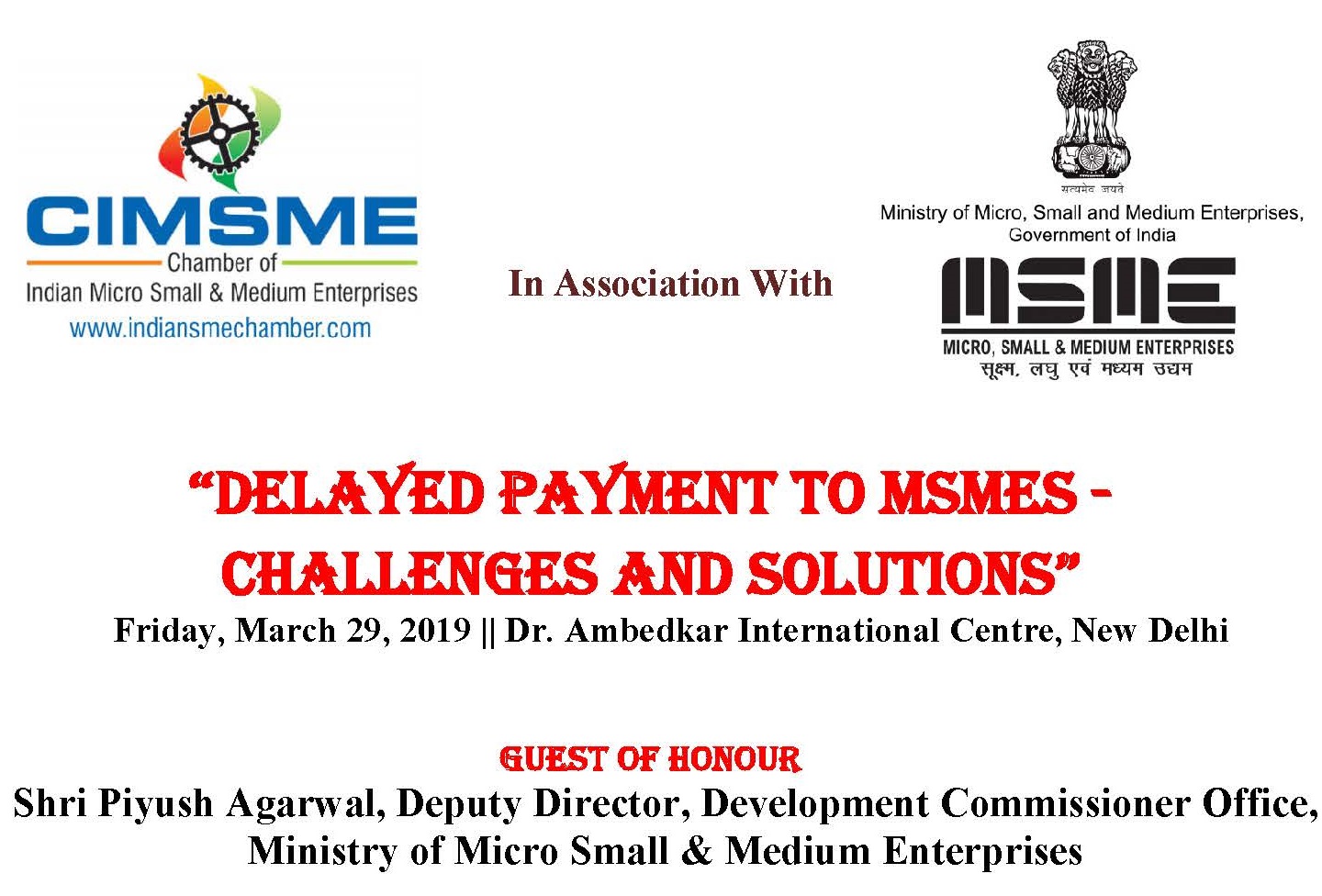 Chamber of Indian Micro Small & Medium Enterprises (CIMSME)